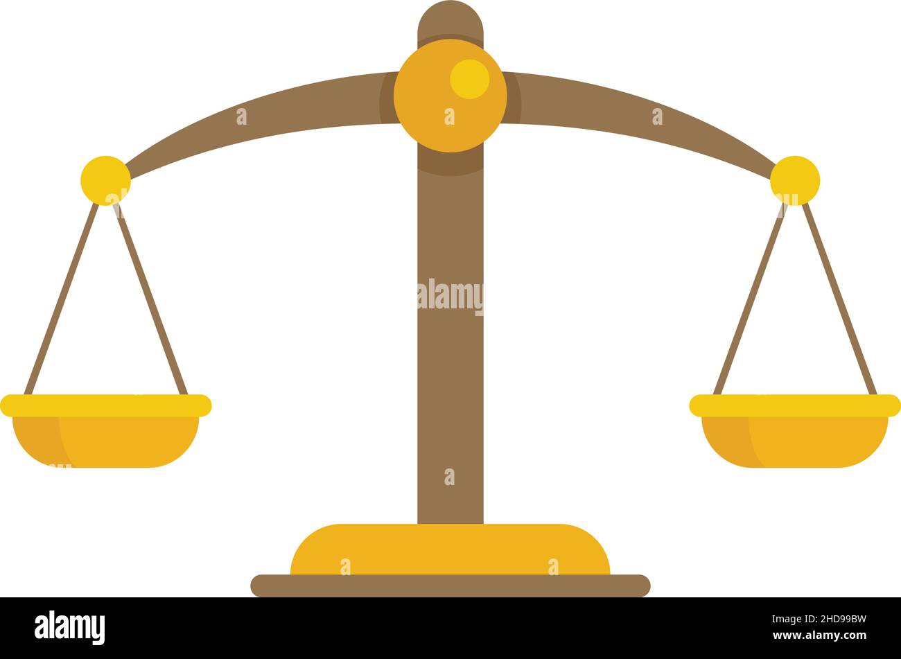 Notary scales icon. Flat illustration of notary scales vector icon ...