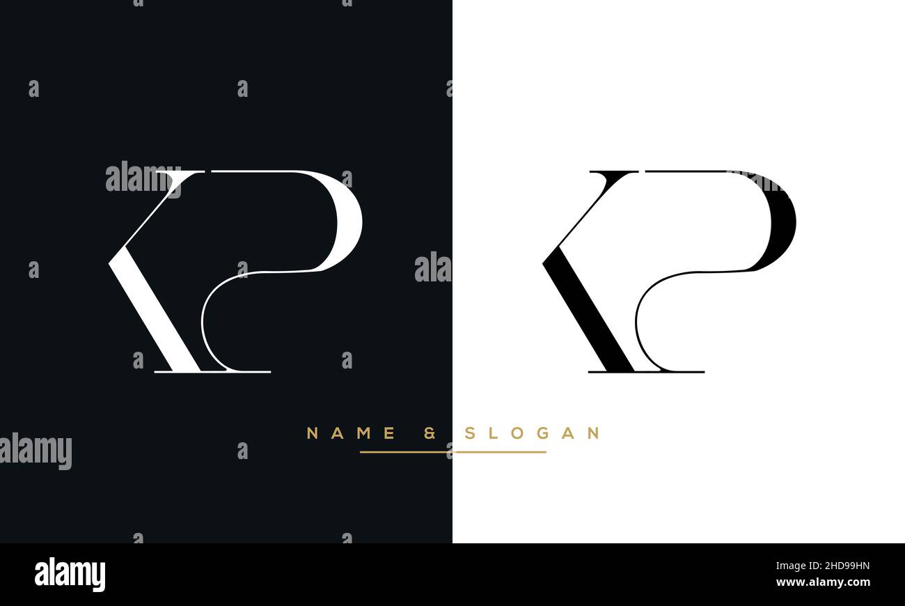 K p monogram Stock Vector Images - Alamy