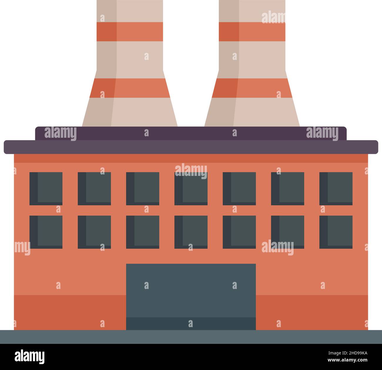 Revewable recycle factory icon. Flat illustration of revewable recycle ...