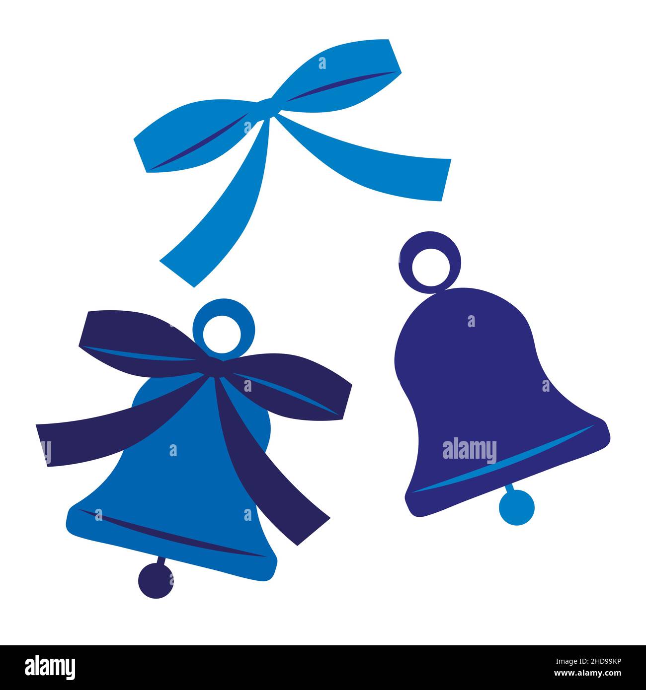 Illustration on a square background - a bell. Design element of books ...
