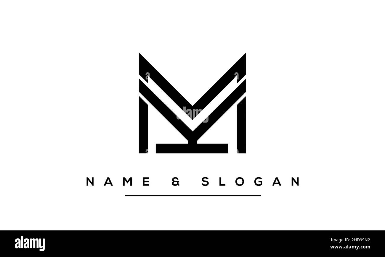 KM, MK Alphabet Letters Abstract Logo Icon Monogram Vector Stock Vector ...