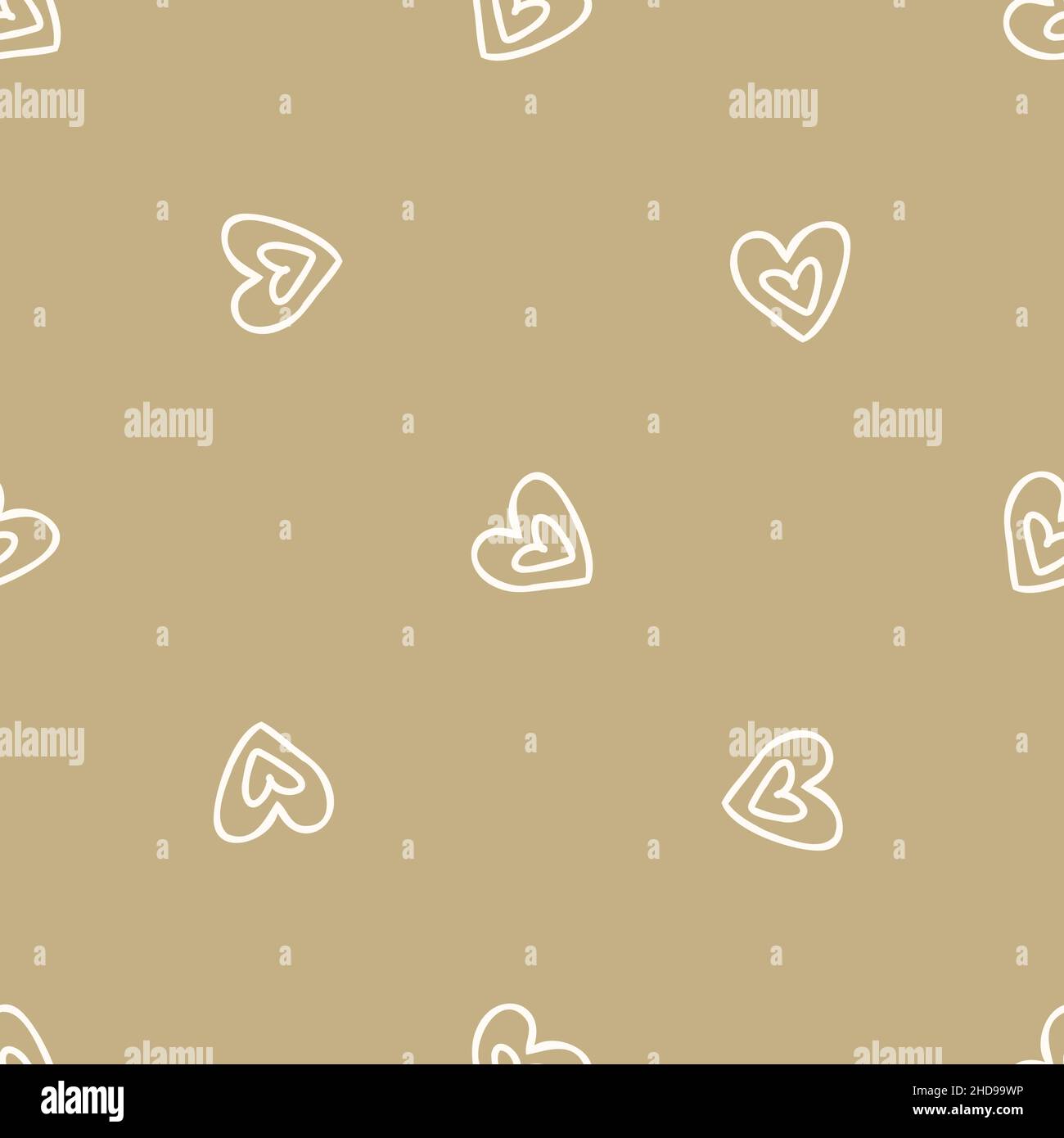 Gender neutral love heart seamless vector background. Simple whimsical ...