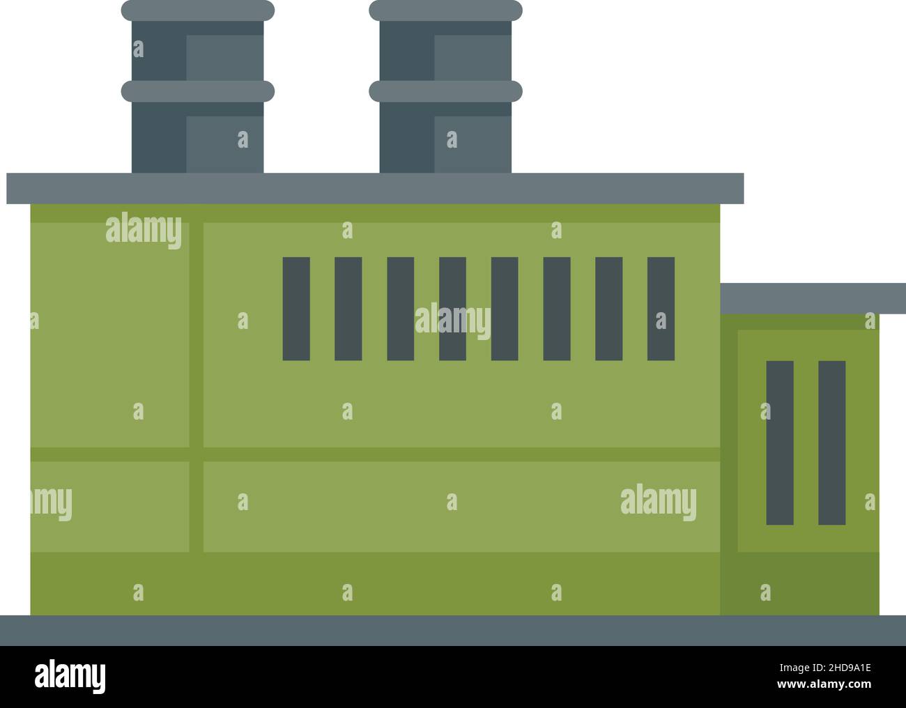 Smoke recycle factory icon. Flat illustration of smoke recycle factory ...