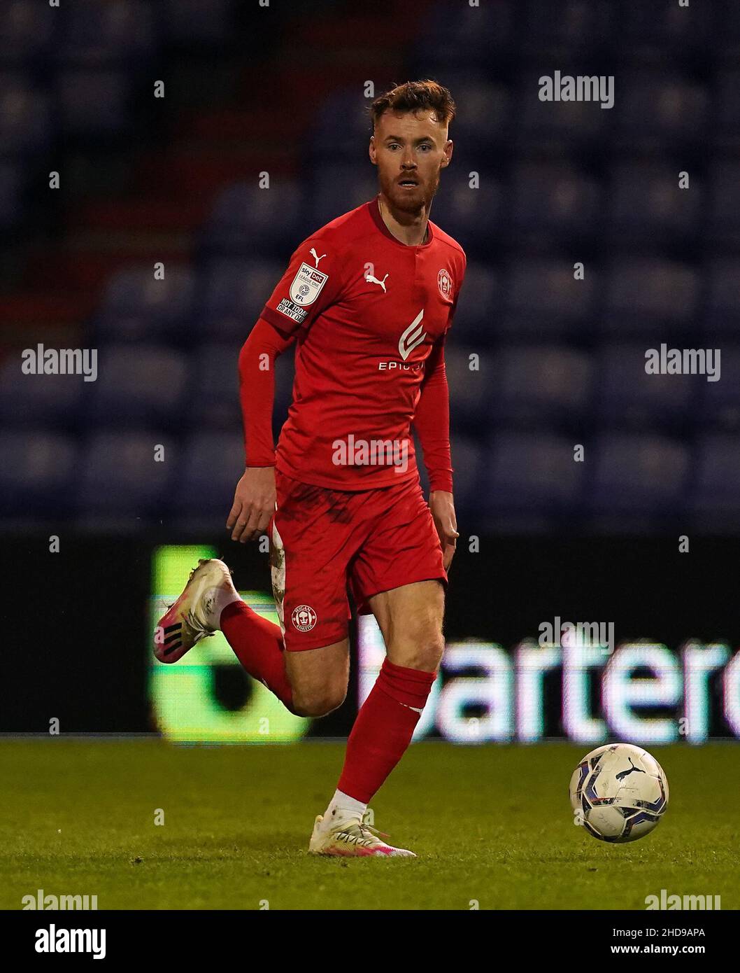 Wigan Athletic's Tom Naylor during the Papa John's Trophy round of ...