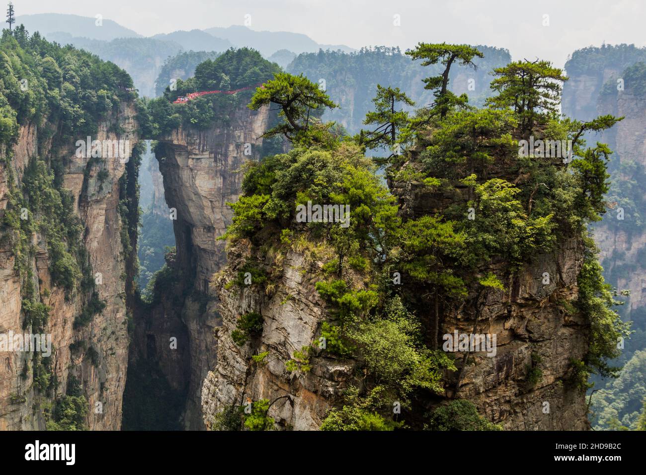 Natural rock bridge in Wulingyuan Scenic and Historic Interest Area in ...