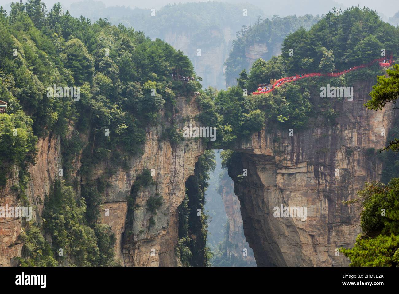 Natural rock bridge in Wulingyuan Scenic and Historic Interest Area in ...