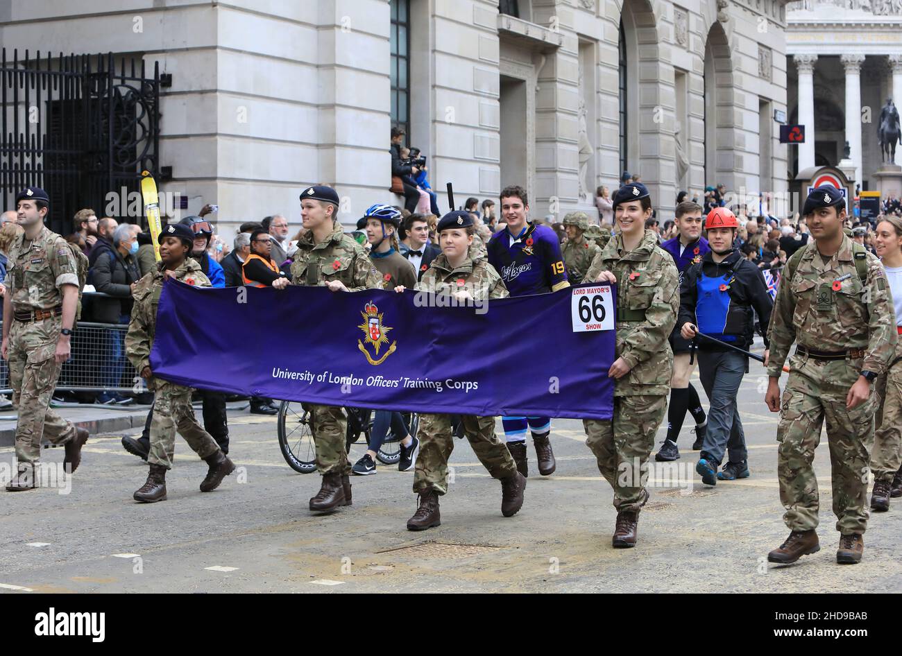 University of London Officer Training Corps, parading in the Lord mayor ...