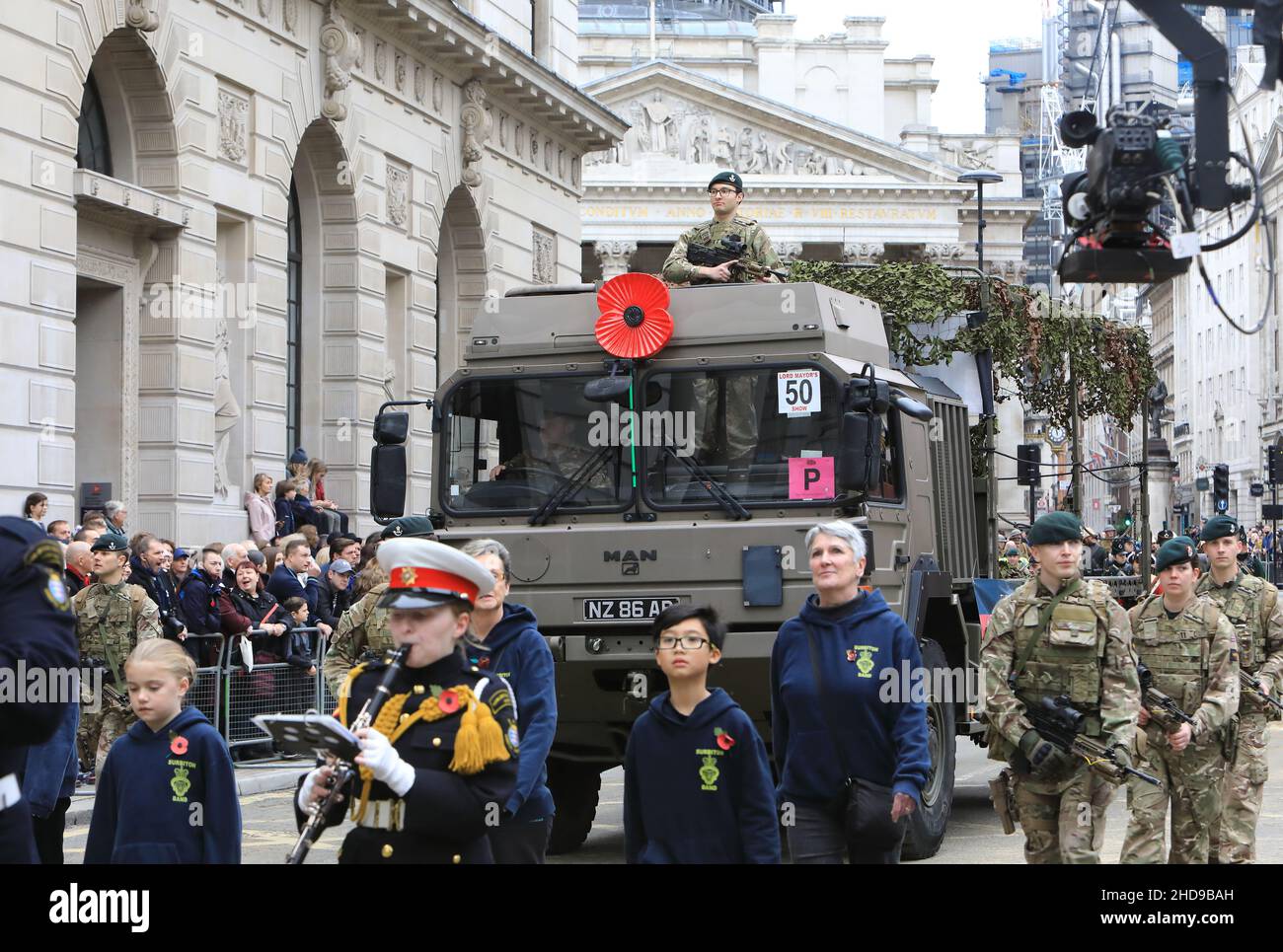 The London Regiment taking part in the Lord Mayor's Show 2021, in the ...