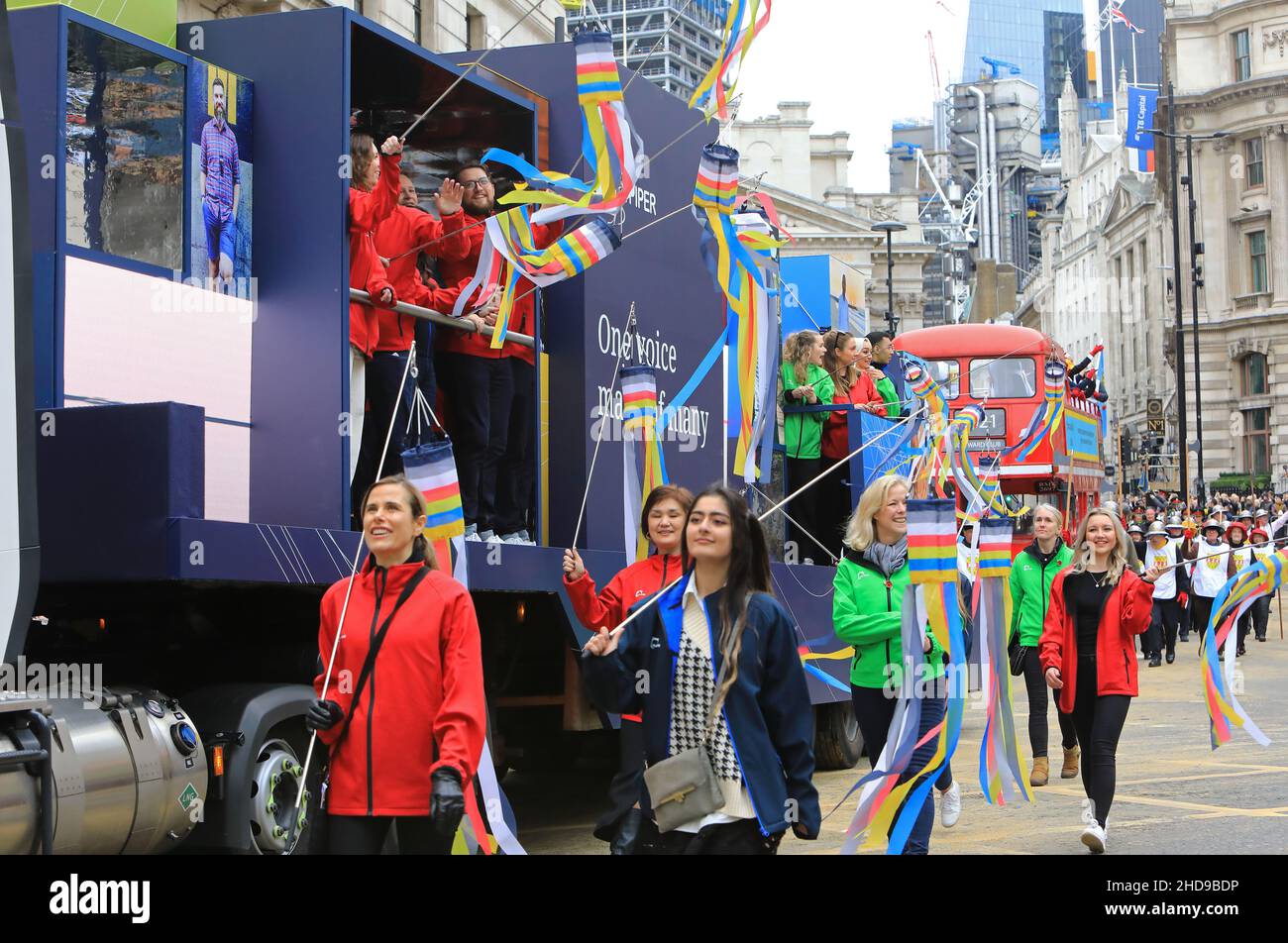 DLA Piper global law firm taking part in the Lord Mayors Show 2021, on ...