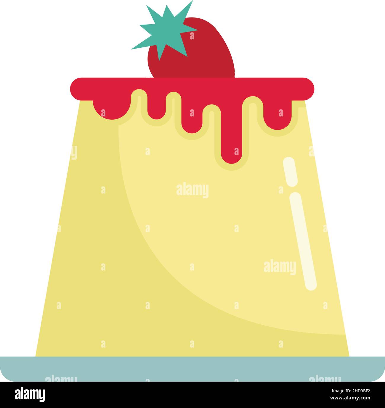 Cheesecake icon. Flat illustration of cheesecake vector icon isolated ...