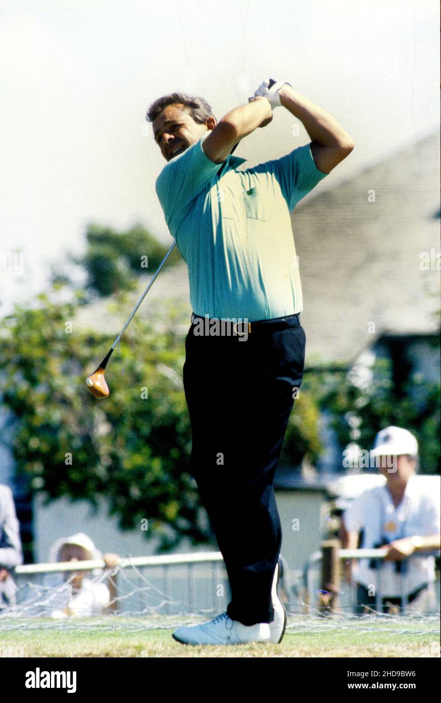 Golfer Tony Jacklin on the tee at Troon Stock Photo - Alamy