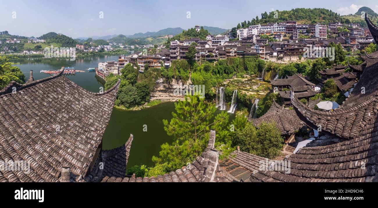 Waterfall in Furong Zhen town, Hunan province, China Stock Photo - Alamy