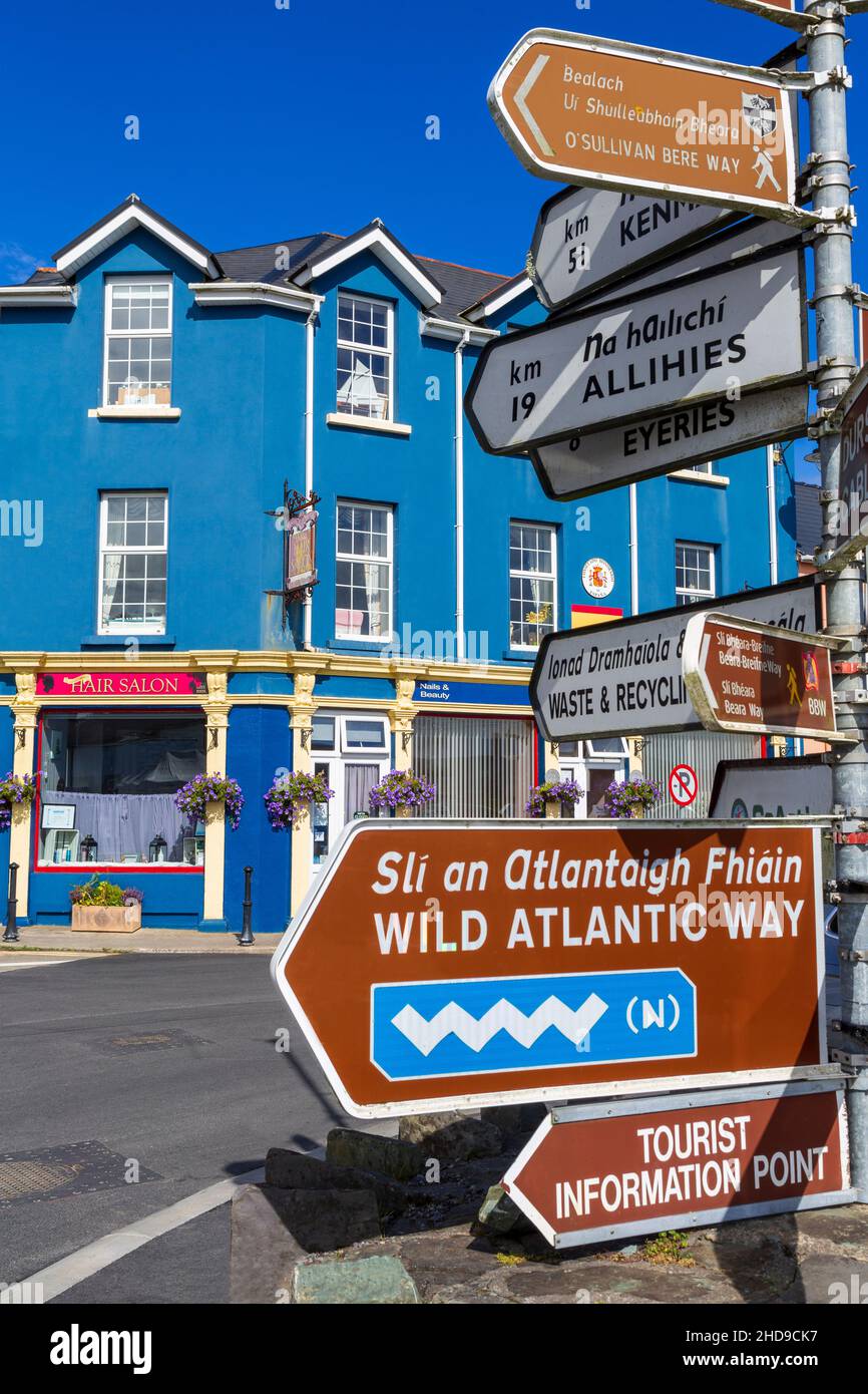 Road signs in Castletownbere, County Cork, Ireland Stock Photo - Alamy