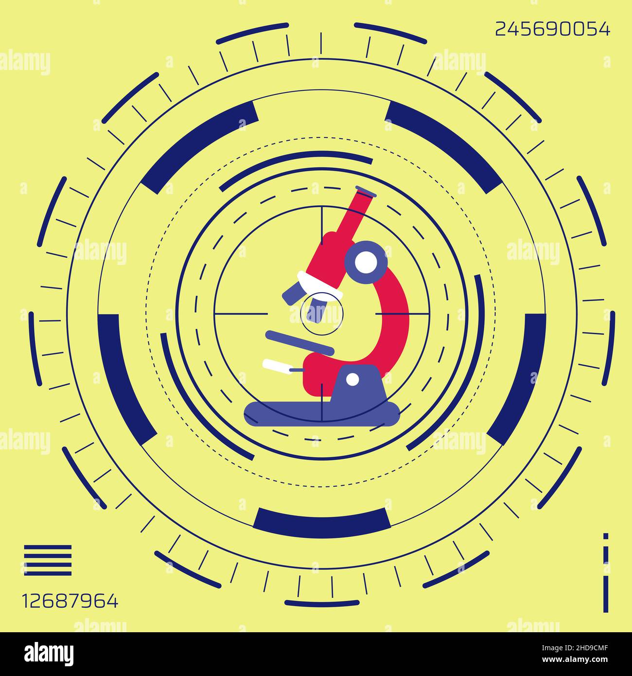 Accuracy microscope science Stock Vector Images - Alamy