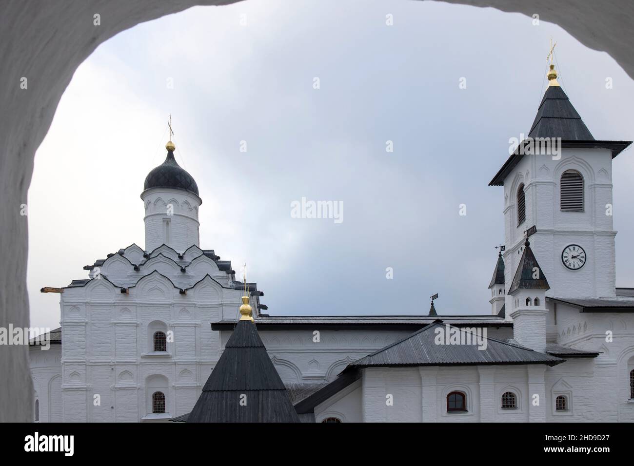 Svir, Russia, Leningrad region on October 12, 2021. The Holy Trinity ...