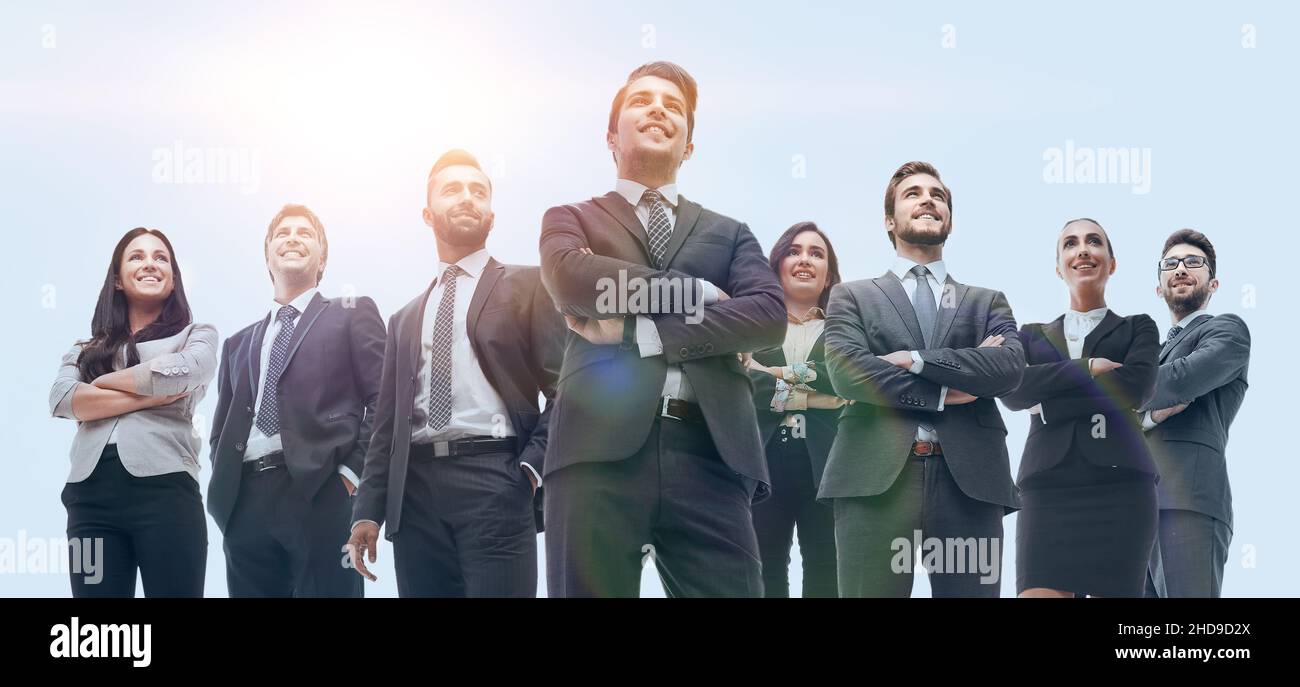 happy successful business team isolated on white background Stock Photo ...