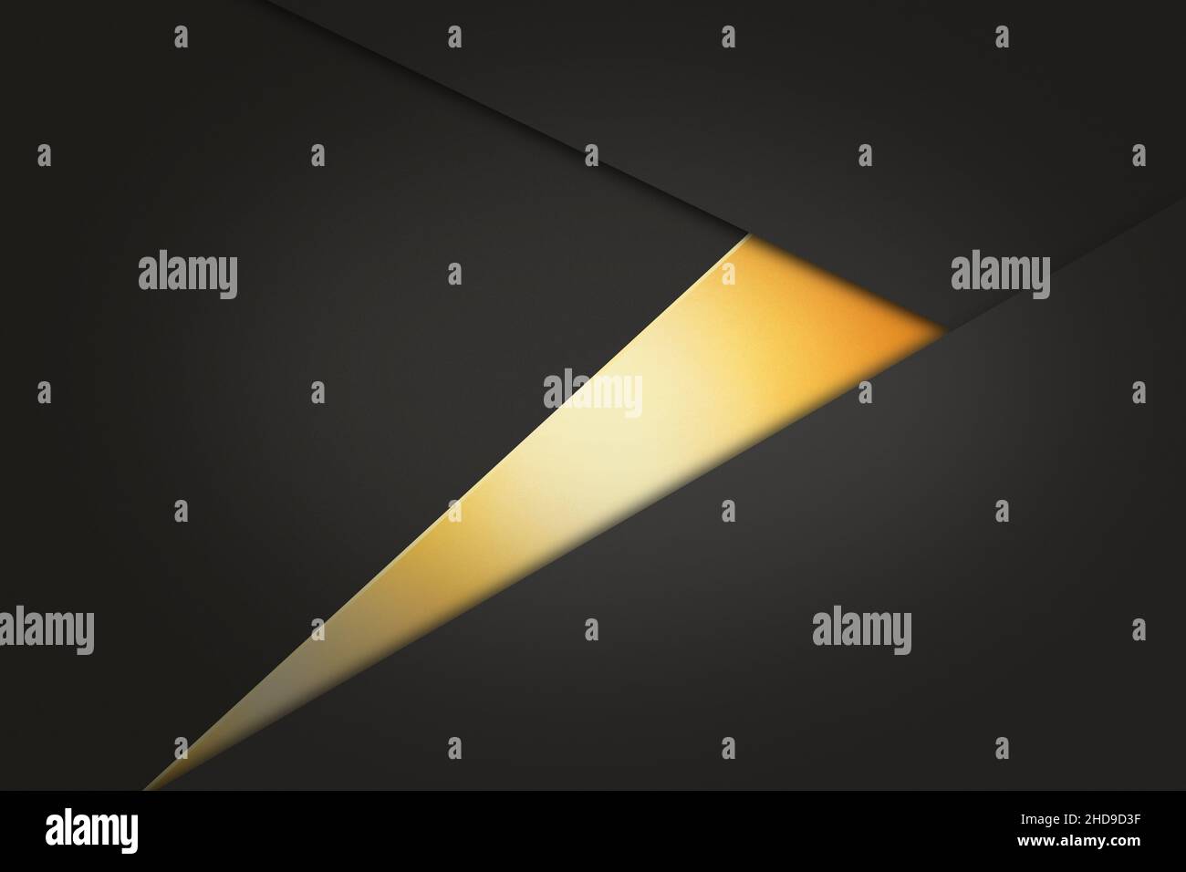 A pattern of shiny golden tringle lines on a dark background Stock ...