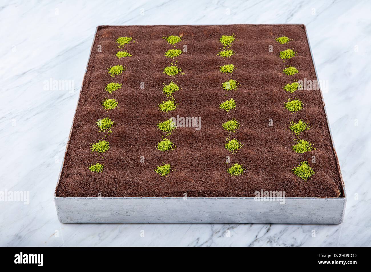 Cold baklava with milk. Cold baklava in the plate (Soguk baklava ...