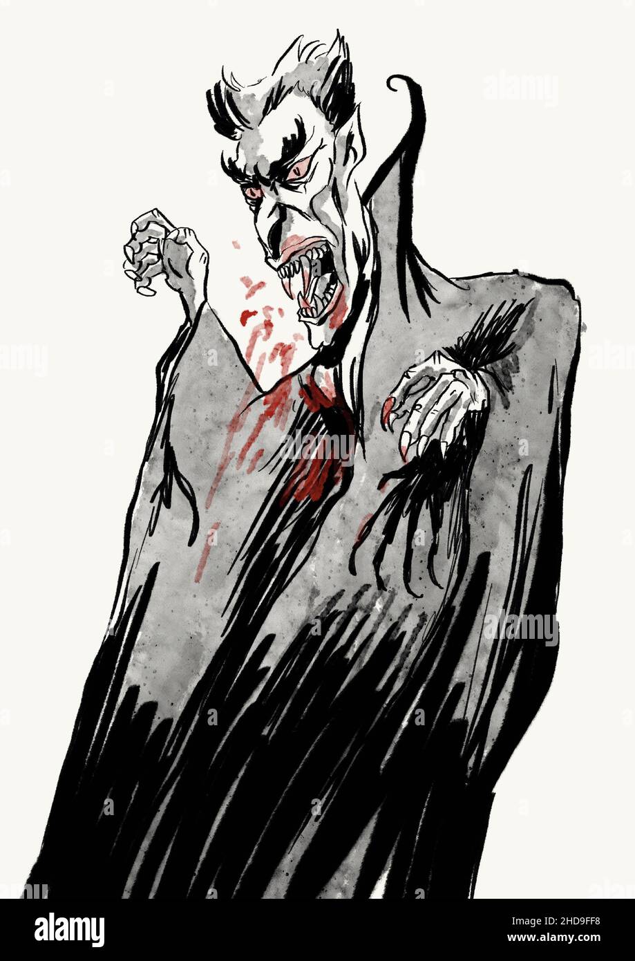 Cartoon vampire girl face hi-res stock photography and images - Alamy