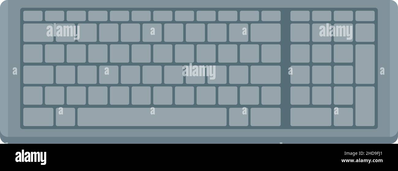 Button keyboard icon. Flat illustration of button keyboard vector icon ...