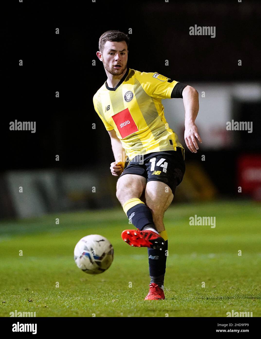 Harrogate Town's Nathan Sheron during the Papa John's Trophy round of ...