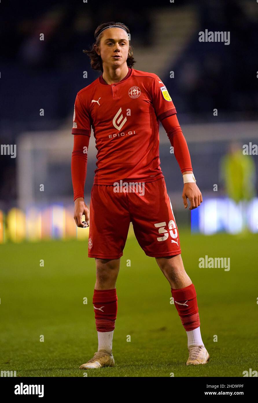 Wigan Athletic's Thelo Aasgaard during the Papa John's Trophy round of ...