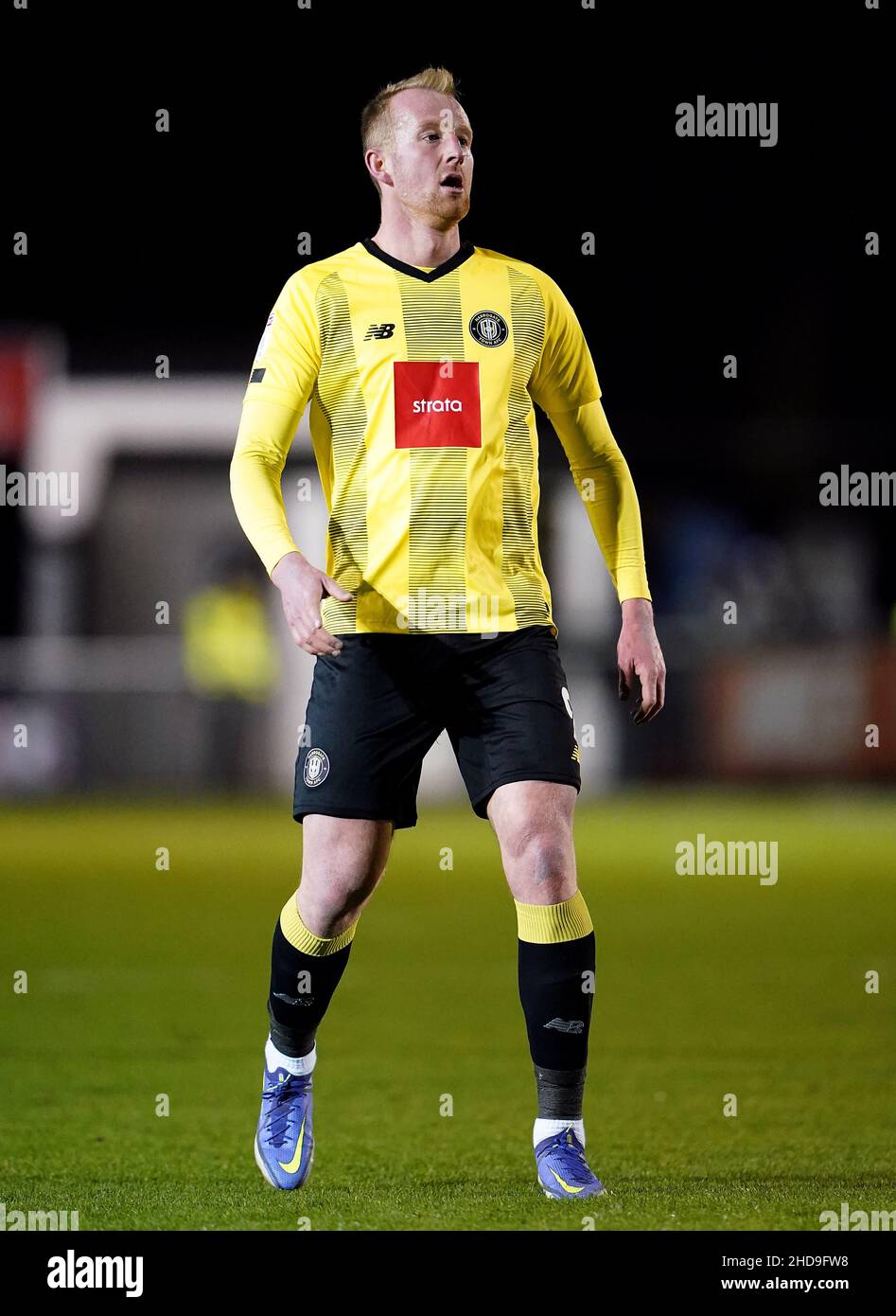 Harrogate Town's Mark Beck during the Papa John's Trophy round of ...