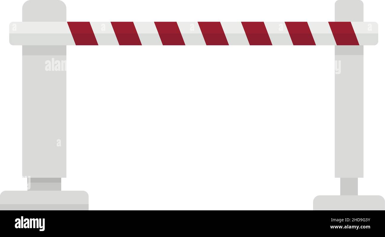 Railroad barrier icon. Flat illustration of Railroad barrier vector ...