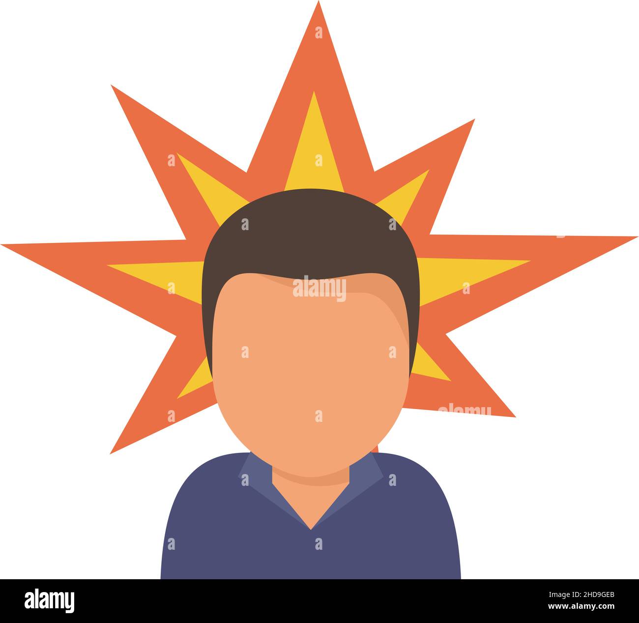 Agressive man icon. Flat illustration of Agressive man vector icon ...