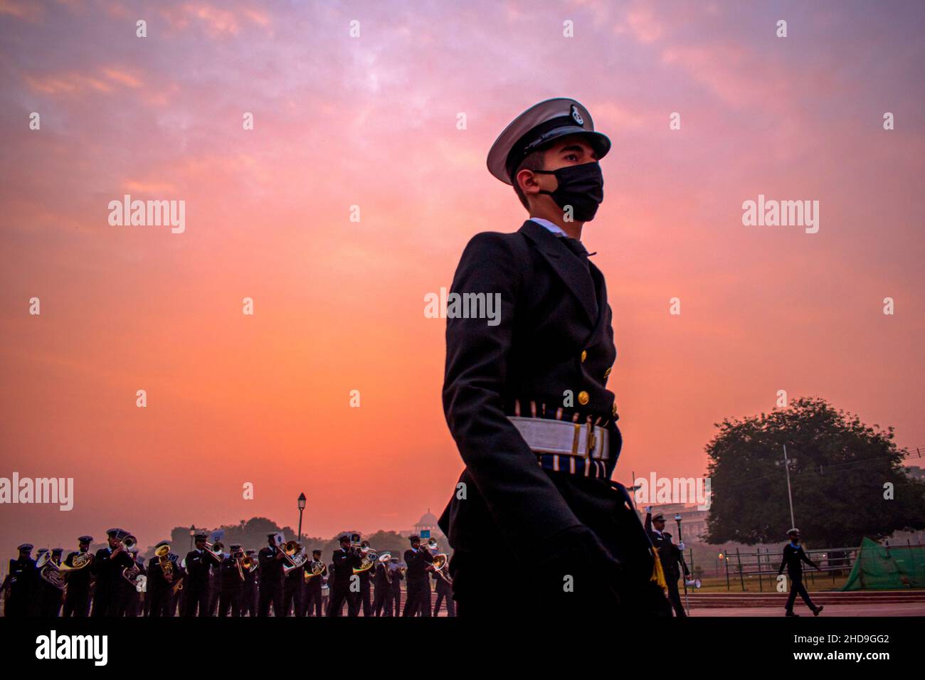 New Delhi, Delhi, India. 4th Jan, 2022. Indian Navy personnel ...