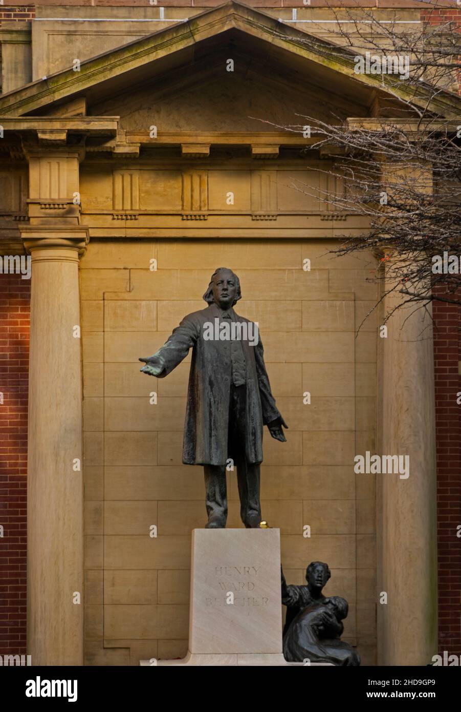 Henry Ward Beecher sculpture memorial at Plymouth Church Brooklyn ...