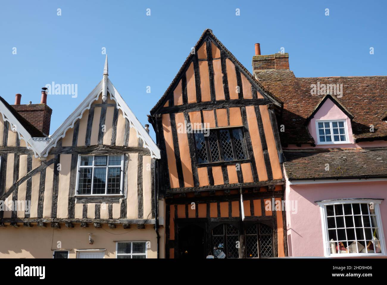 Quaint old medieval crooked houses gables and rooftops Stock Photo - Alamy