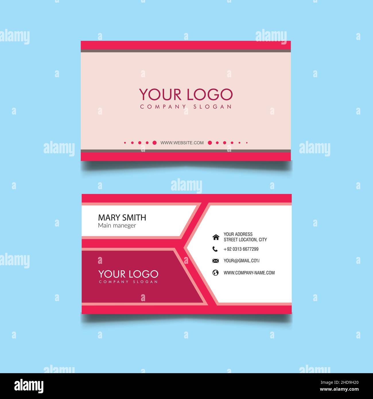 Creative & Professional Business Card Vector Template Stock Vector ...
