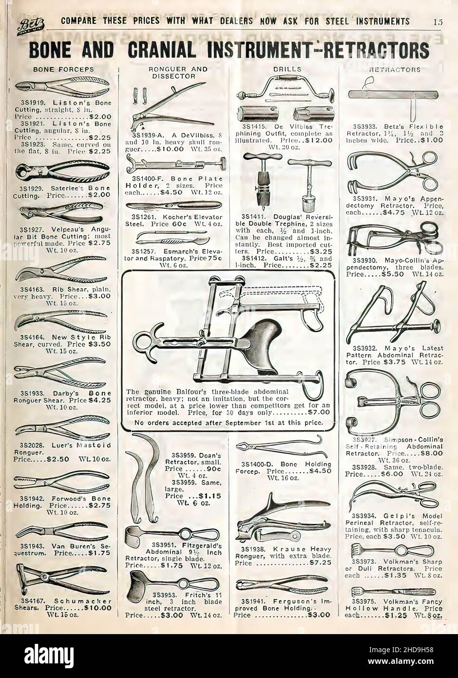 Page from a 19th-century medical catalog Stock Photo - Alamy