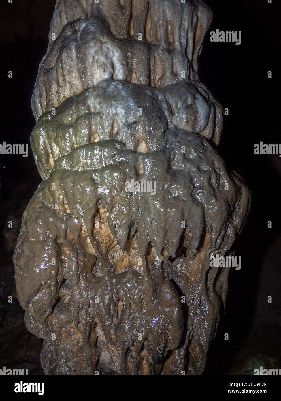 Closeup of a limestone column in a cave Stock Photo - Alamy