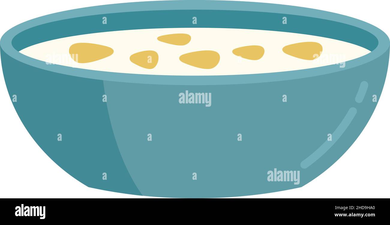 Morning cereal flakes icon. Flat illustration of morning cereal flakes ...