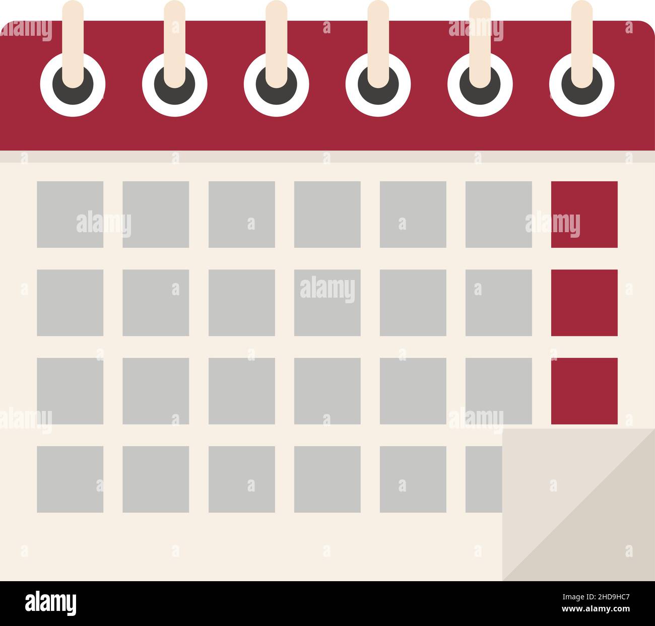 Office manager calendar icon. Flat illustration of office manager ...