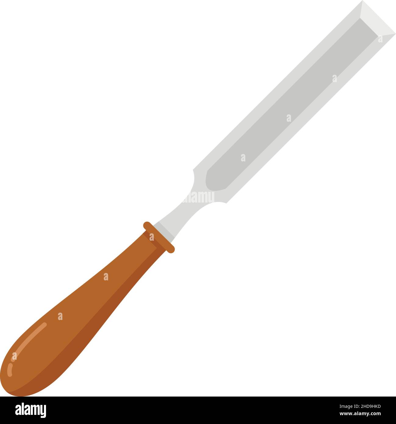 Chisel gouge icon. Flat illustration of chisel gouge vector icon ...