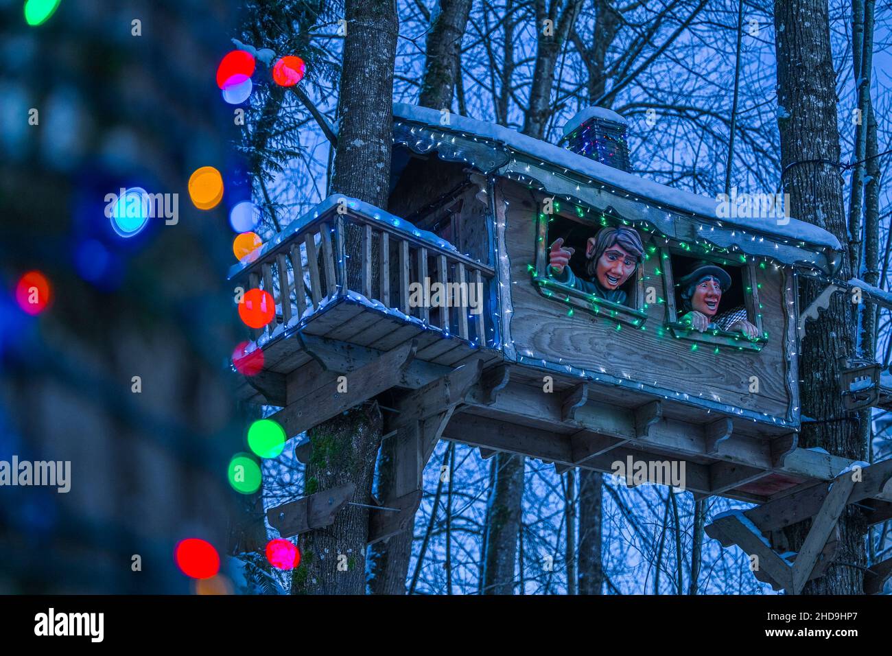 Forest folk, treehouse, Lafarge Lake, Town Centre Park, Coquitlam ...