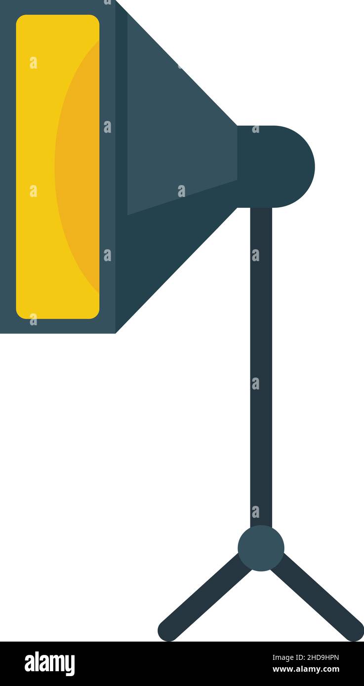 Tv studio light icon. Flat illustration of tv studio light vector icon ...