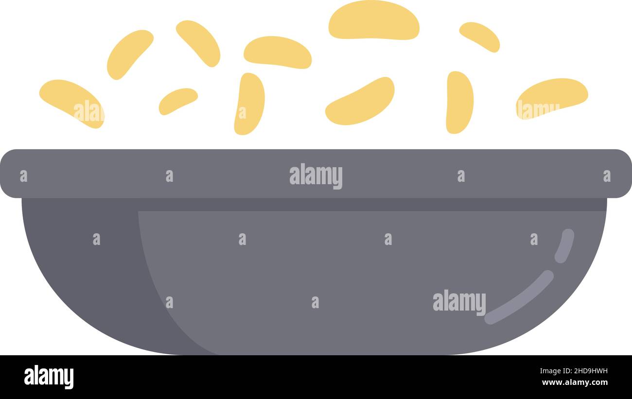 Breakfast cereal flakes icon. Flat illustration of breakfast cereal ...