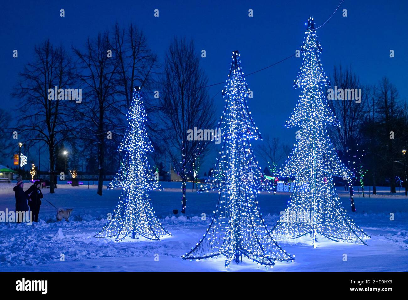Holiday Light display, Lafarge Lake, Town Centre Park, Coquitlam ...