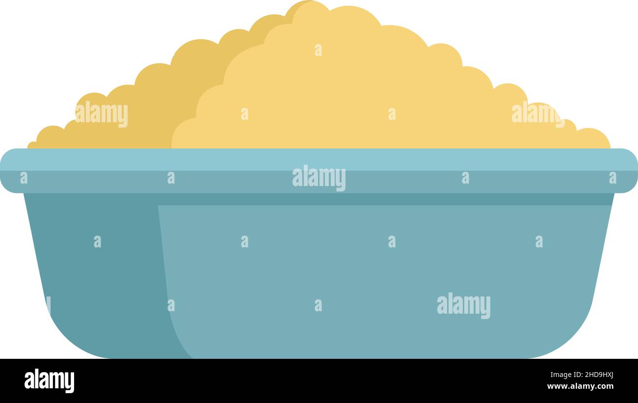 Cereal flakes protein icon. Flat illustration of cereal flakes protein ...