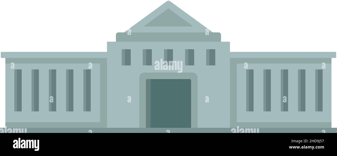 Train station building icon. Flat illustration of Train station ...