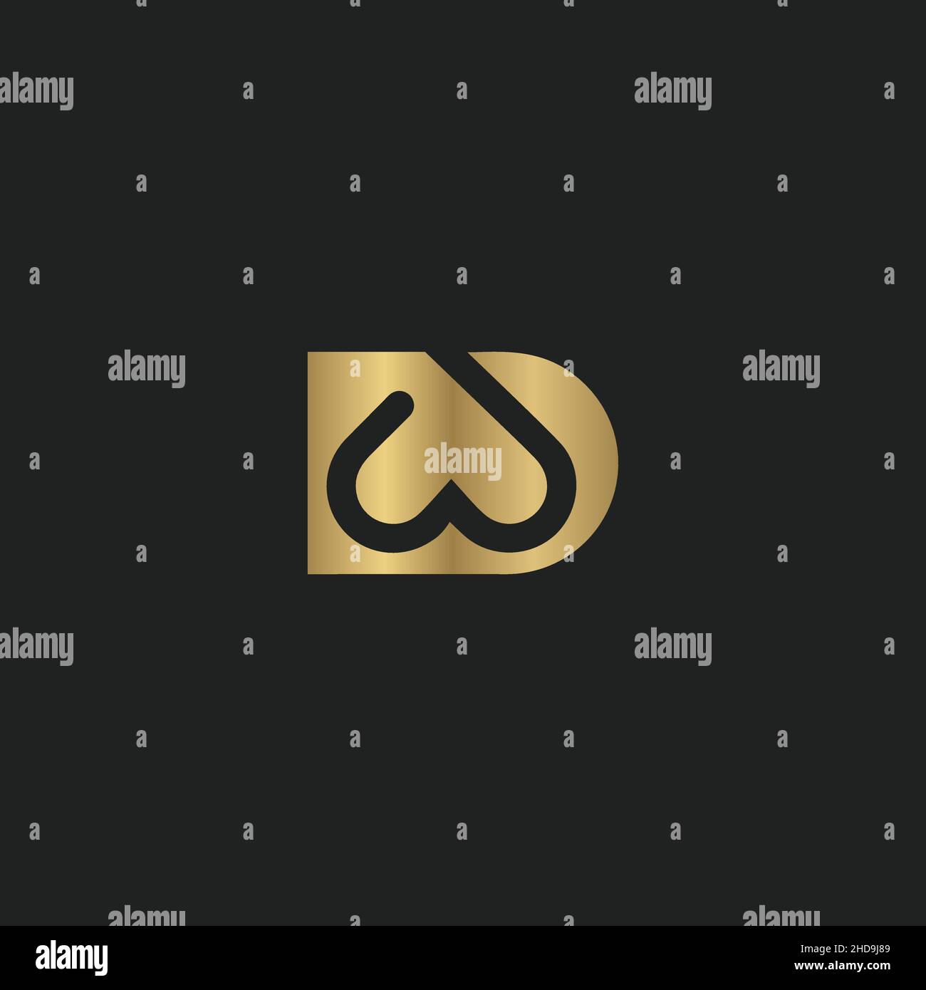 Alphabet letters Initials Monogram logo DW, WD, W and D Stock Vector ...