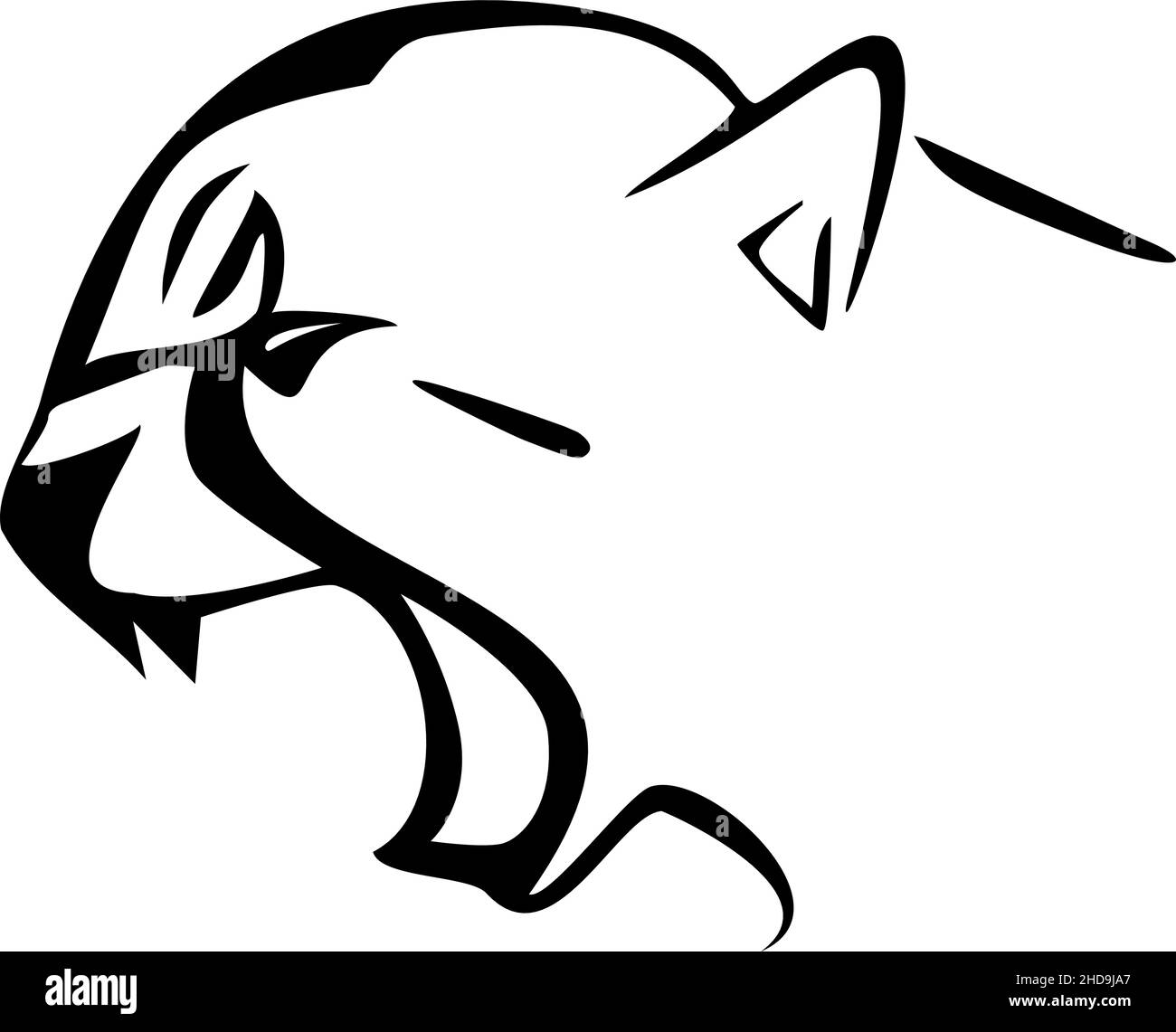 Cheetah Face Silhouette