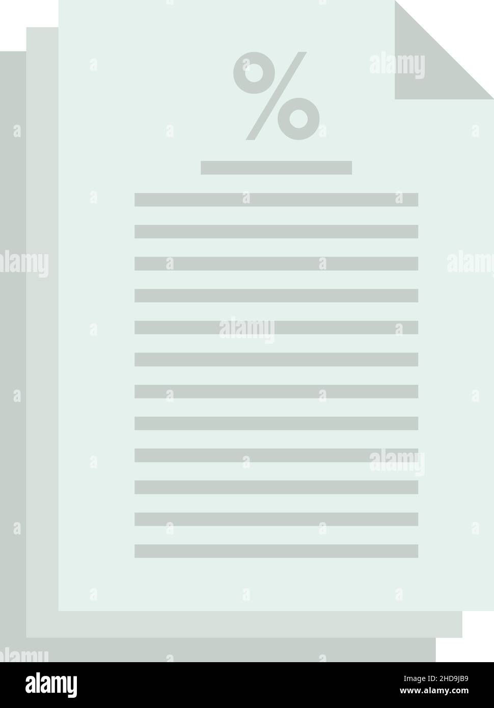 Tax papers icon. Flat illustration of Tax papers vector icon isolated ...