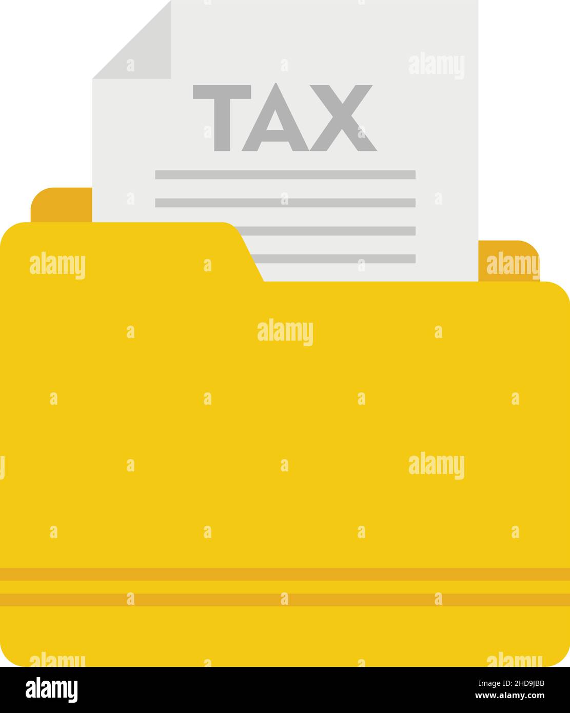 Tax folder icon. Flat illustration of Tax folder vector icon isolated ...