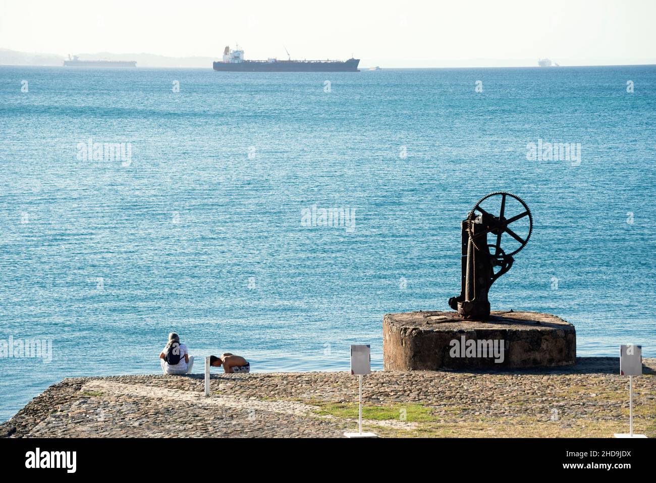 View of Nautical infrastructure on the seaside. Salvador, Bahia, Brazil ...