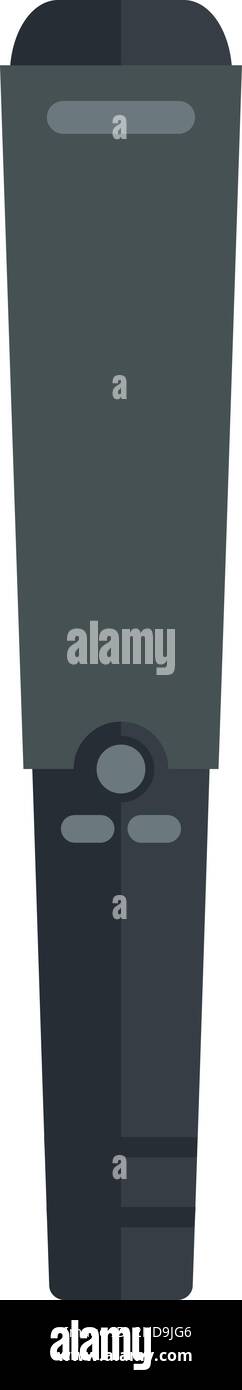 Metal detector stick icon. Flat illustration of metal detector stick ...